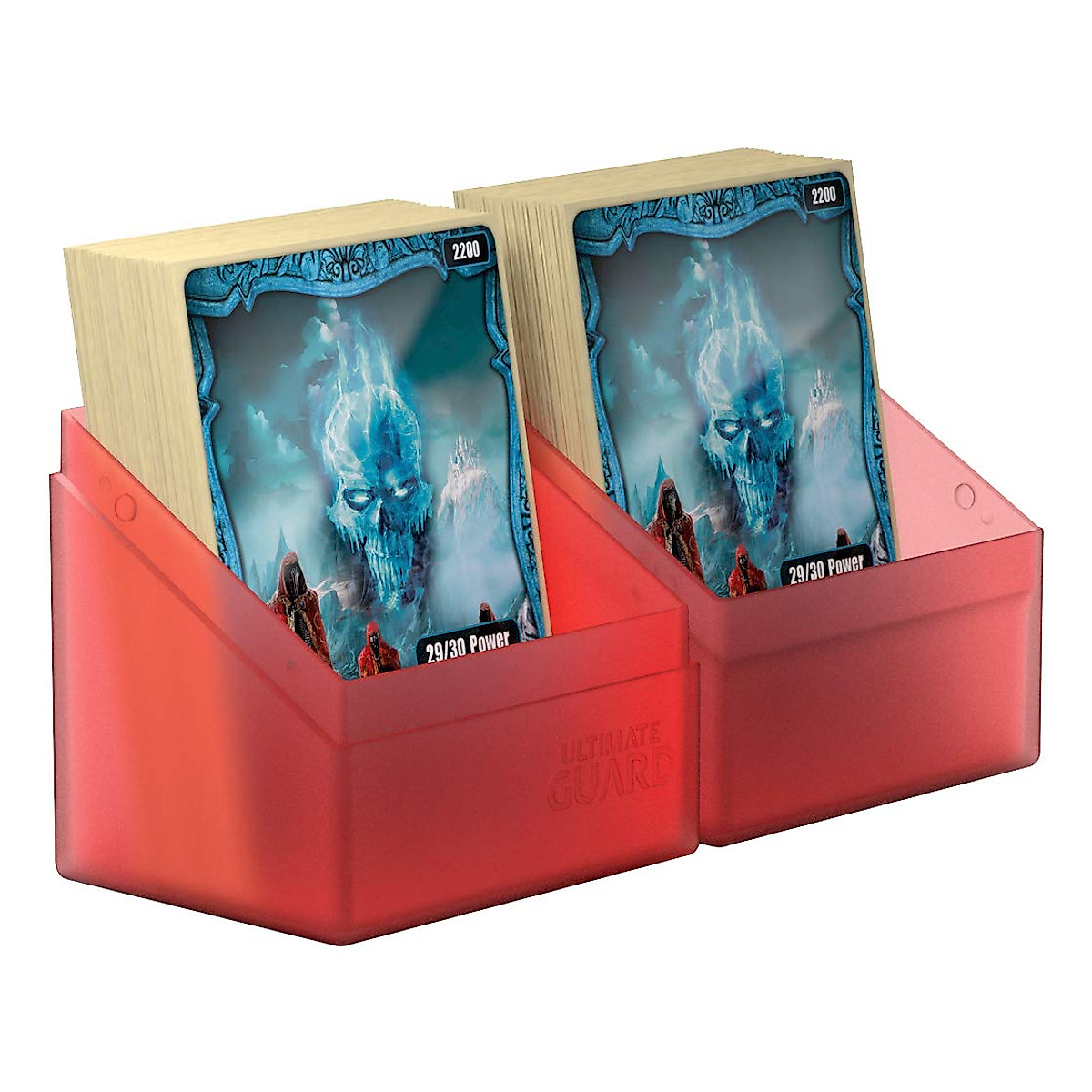 Ultimate Guard Boulder 80+, Deck Case for 80 Double-Sleeved TCG Cards, Ruby, Secure & Durable Storage for Trading Card Games, Soft-Touch Finish