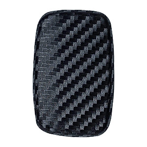 Xotic Tech Carbon Fiber Pattern Soft Silicone Key Fob Shell Skin Cover w/ Keychain, Compatible with Land Rover Range Rover Discovery LR2 LR3 LR4 or Jaguar XE XF XJ F-Typ F-Pace Smart Keyless Entry Key