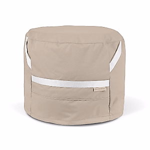 Covermates Round Accent Table Cover - Patio Outdoor Furniture Cover, Water Resistant Outdoor Ottoman/Side Table Cover, Prestige 900D Polyester, 42DIAMETER x 25H, Clay