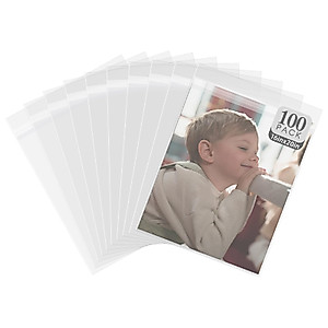 Golden State Art, Pack of 100, Acid-Free 16 3/8x 20 1/8 inches Crystal Clear Sleeves Storage Bags for 16x20 Photo Framing Mats Mattes