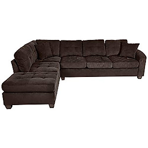 Homelegance Emilio 2-Piece Reversible Sectional Sofa - Chocolate