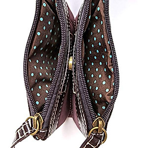 Chala Handbags Paw Prints Convertible Backpack Purse and Double Fold Wallet Bundle- Dog Lovers, Burgundycolor