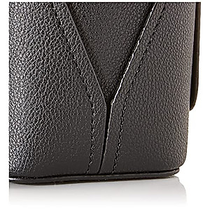 Calvin Klein Hailey Micro Pebble Triple Compartment Chain Crossbody, Black/Silver