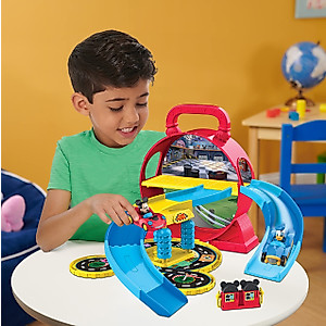 Disney Junior Mickey Mouse Stow ’n Go Garage, Figure and Vehicle Playset, Officially Licensed Kids Toys for Ages 3 Up by Just Play