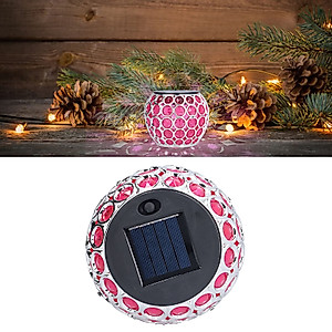 Solar Night Lights Lamp Wavy Point Ambient Lamp Stable Performance Soft Light Effect Lighting Supplies for Decoration Home Outdoor Garden