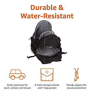 Amazon Basics Laptop Backpack - Fits Up to 17-Inch Laptops