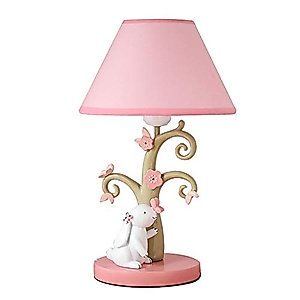 Useful Rabbit Table Lamp for Kids Creative Sweet Cute Bedtime Nightstand Eye-caring Desk Lamps for Children Girls Bedroom Reading Gift Desk lamp (Color : Pink Lampshade)