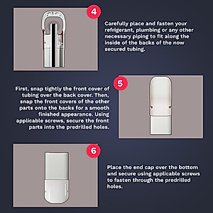 DuctlessAire White Paintable Mini Split Line Set Cover Kit - Weather Resistant, Easy Installation, Intended for Ductless Mini Split or Central Systems, 3" x 7.5 ft.