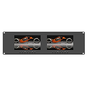 LILLIPUT RM-7024 Dual 7" 3RU Rack Monitors 800X480 with Dual 7” Screens and Dual Dual VGA, Video & DVI in/outputs Official Seller :VIVITEQ