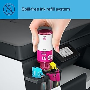 HP Smart -Tank Plus 651 Wireless All-in-One Ink -Tank Printer, up to 2 Years of Ink in Bottles, Auto Document Feeder, Mobile Print, Scan, Copy, Works with Alexa (7XV38A)