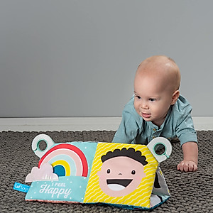 Baby Steps Tummy Time Mirror Toys 0-6 Months Crinkle Baby Book High-Contrast Toys Teether Toy Newborns and Infants 0-6 Months Brain Development Montessori Newborn Sensory Toys for Boys Girls Gifts