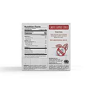 Super Organics Cardio Support Coffee Brew Cups With Superfoods & Probiotics Keurig K-Cup Compatible Cardiovascular Health Medium Roast, USDA Certified Organic, Vegan Coffee, 10ct