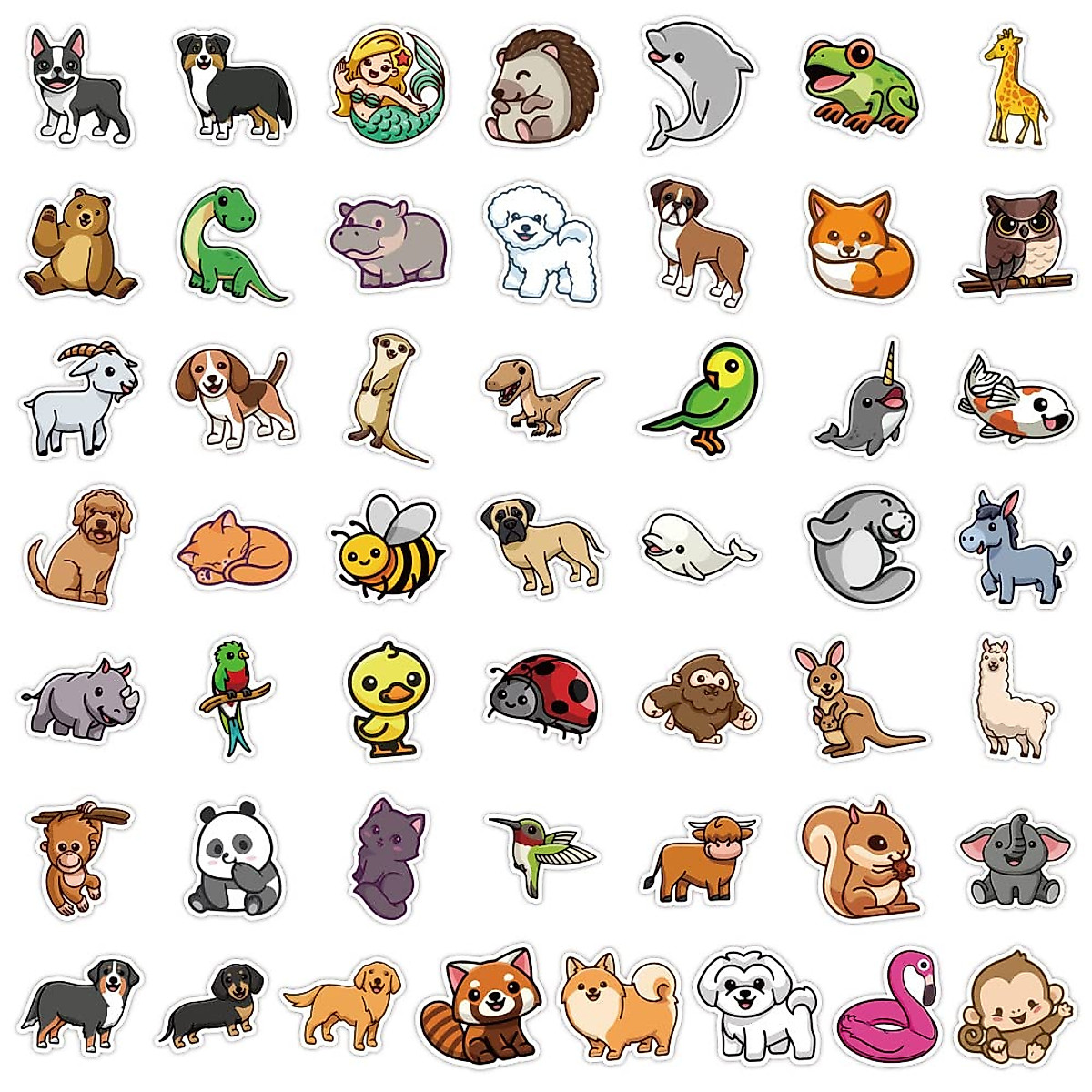 300Pcs Cute Animal Stickers for Kids, Kawaii Stuff Water Bottle Stickers Pack Vinyl Waterproof Vsco Laptop Skateboard Stickers Aesthetic Computer Phone Stickers for Kids Teens Girls
