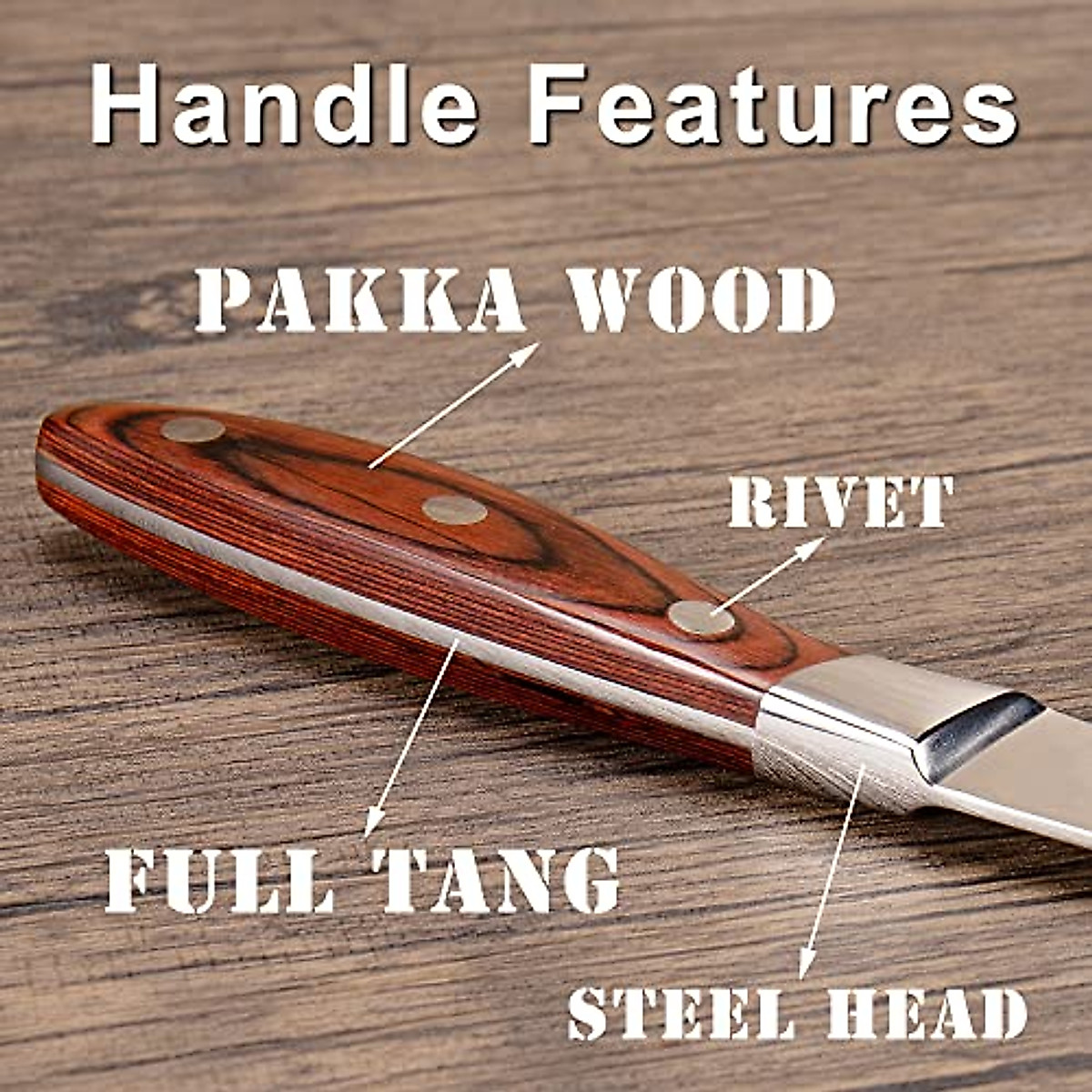 3-Inch Damascus Paring Knife with Damascus Steel Tourne Knife Curving Blade and Pakkawood Handle, Sharp Fruit Peeling Knife Perfect for Slicing and Trimming
