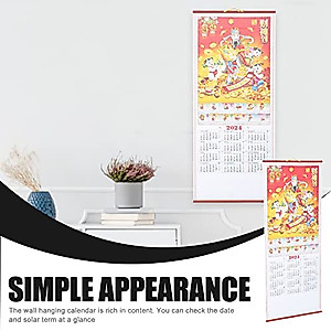 Cabilock calendar Imitation rattan fine chinese monthly calendar hanging calendar for wall Chinese style tearable office lunar calendar decorate China office decore wall calendar desktop