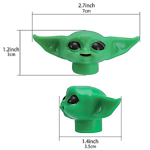 2022 New Baby Yoda Toothpaste Cap Yoda Toothpaste Hat Dispenser Baby Yoda Toothpaste Topper Toothpaste Squeezer for Children and Adults Catoon Funny Toy Model Bathroom Supplies Decorations Kids Gift