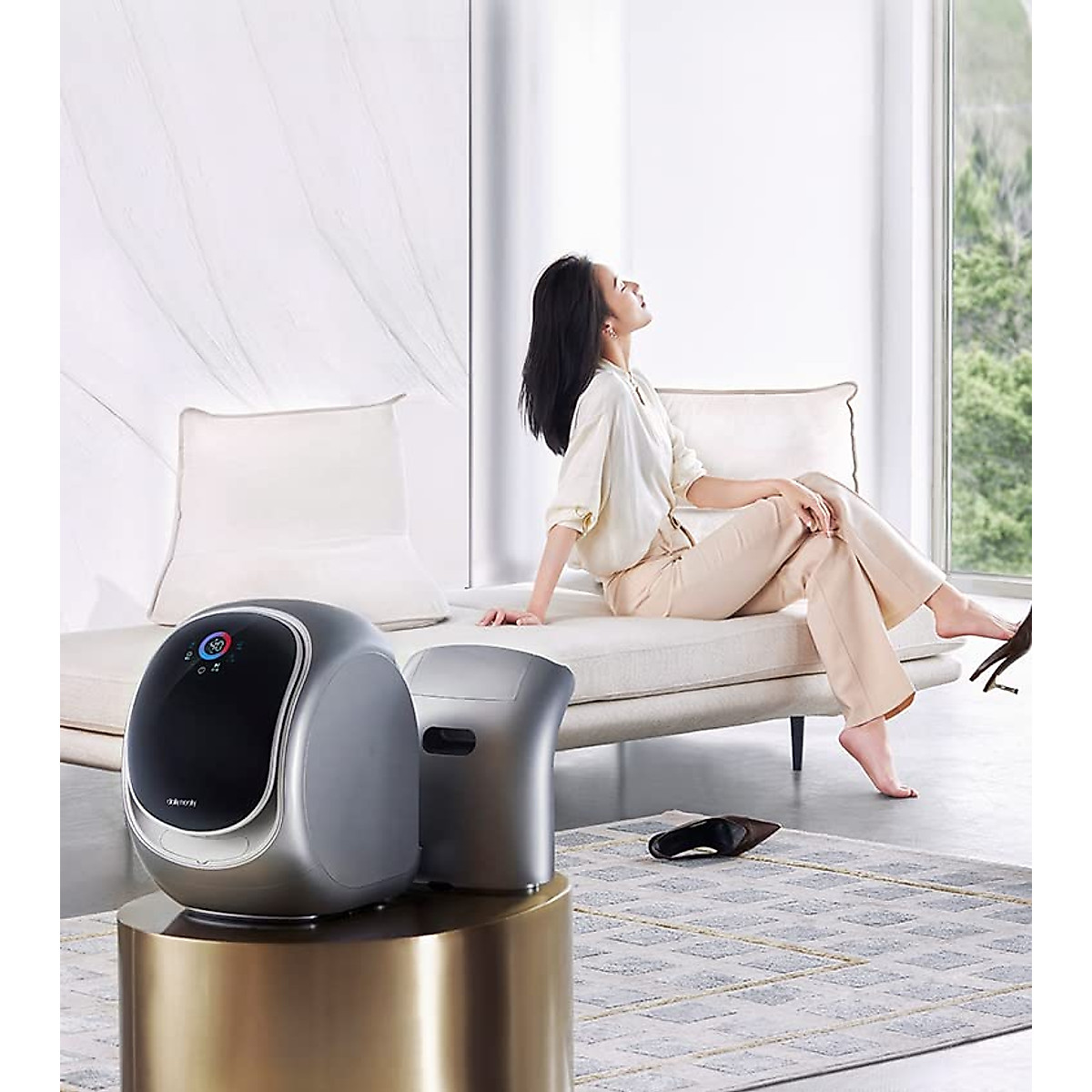 Underwear and Underwear Washing Machine All-in-one Washing and Drying Machine High-Temperature Boiling Space Capsule Opening and Closing Design Drum Washing Machine (Detergent * 5) ()