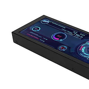 Cryfokt 8.8 Inch IPS Display, Chassis Secondary Screen CPU GPU SSD Data Temperature Display 360 Degree Rotation for Computer