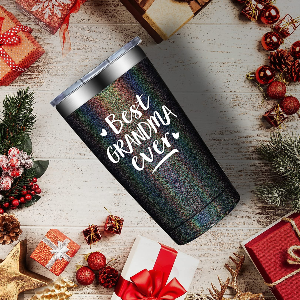 Fufendio Gifts for Grandma - Grandma Christmas Gifts - Great Grandma Gifts - Best Grandma Ever Gifts - Birthday Mothers Day Gifts for Grandma - Grandma Mug Tumbler 20oz