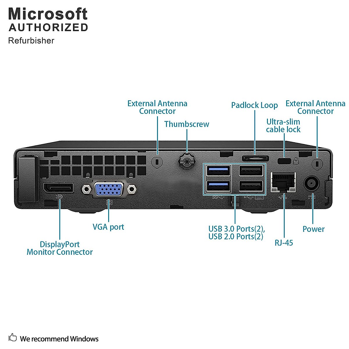 HP EliteDesk 705 G3 Desktop Mini Computer PC, AMD A10 PRO-8770E Quad Core up to 3.5 GHz, 16G DDR4, 500G, WiFi, Bluetooth, Windows 10 Pro 64 Bit-Supports English/Spanish/French (Renewed)