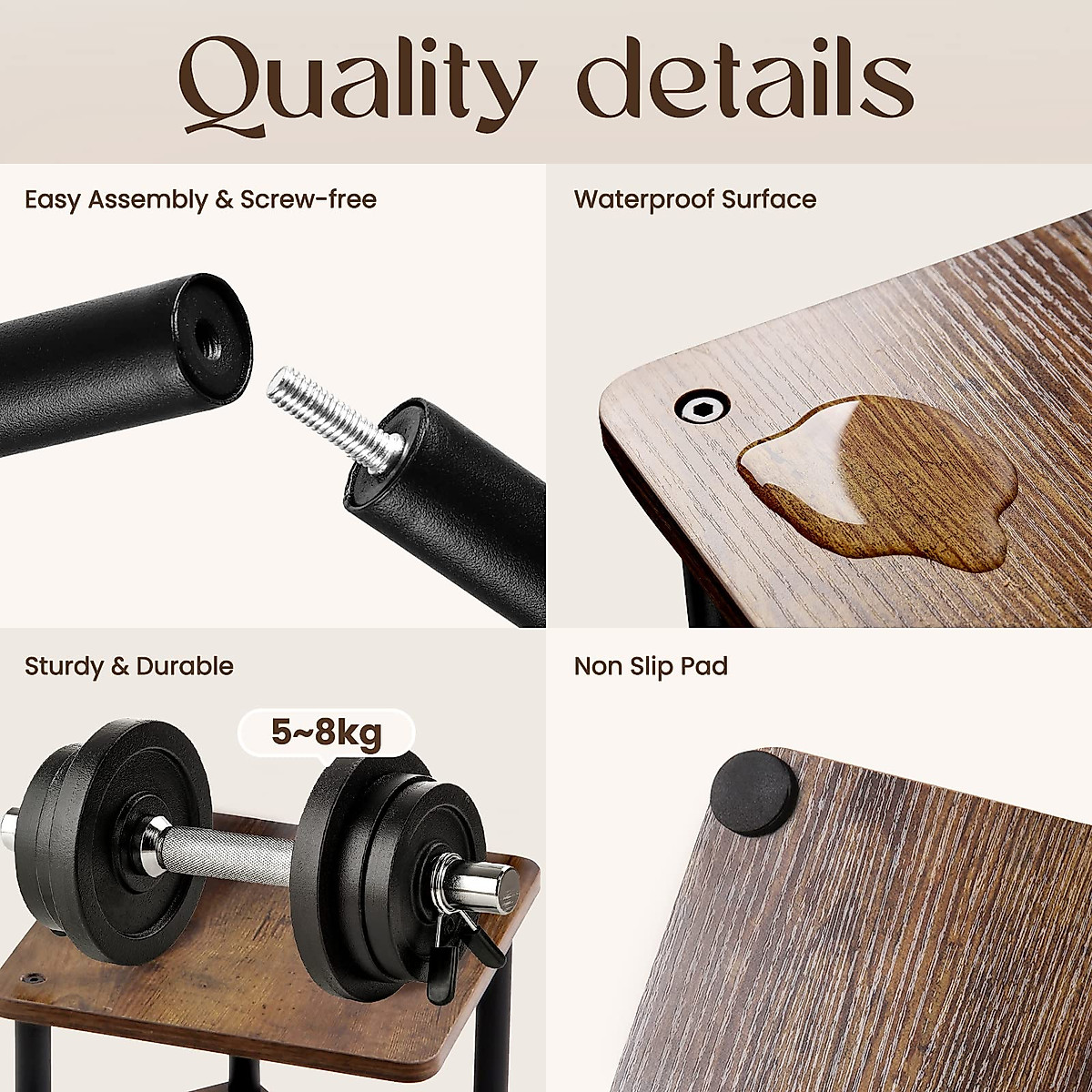 GEEBOBO Plant Stand Indoor, 4 Tier Plant Stand Indoor For Multiple Plants, Multi Tiered Flower Shelf Plants Holder Display Rack Shelving for Patio Garden Balcony Bedroom Living Room