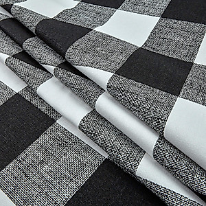 Premier Prints Anderson Check Cotton Duck Black/White, Fabric by the Yard