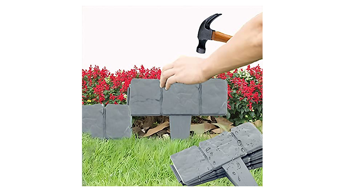 Garden Landscape Edging Border No Dig - Realistic Stone Look