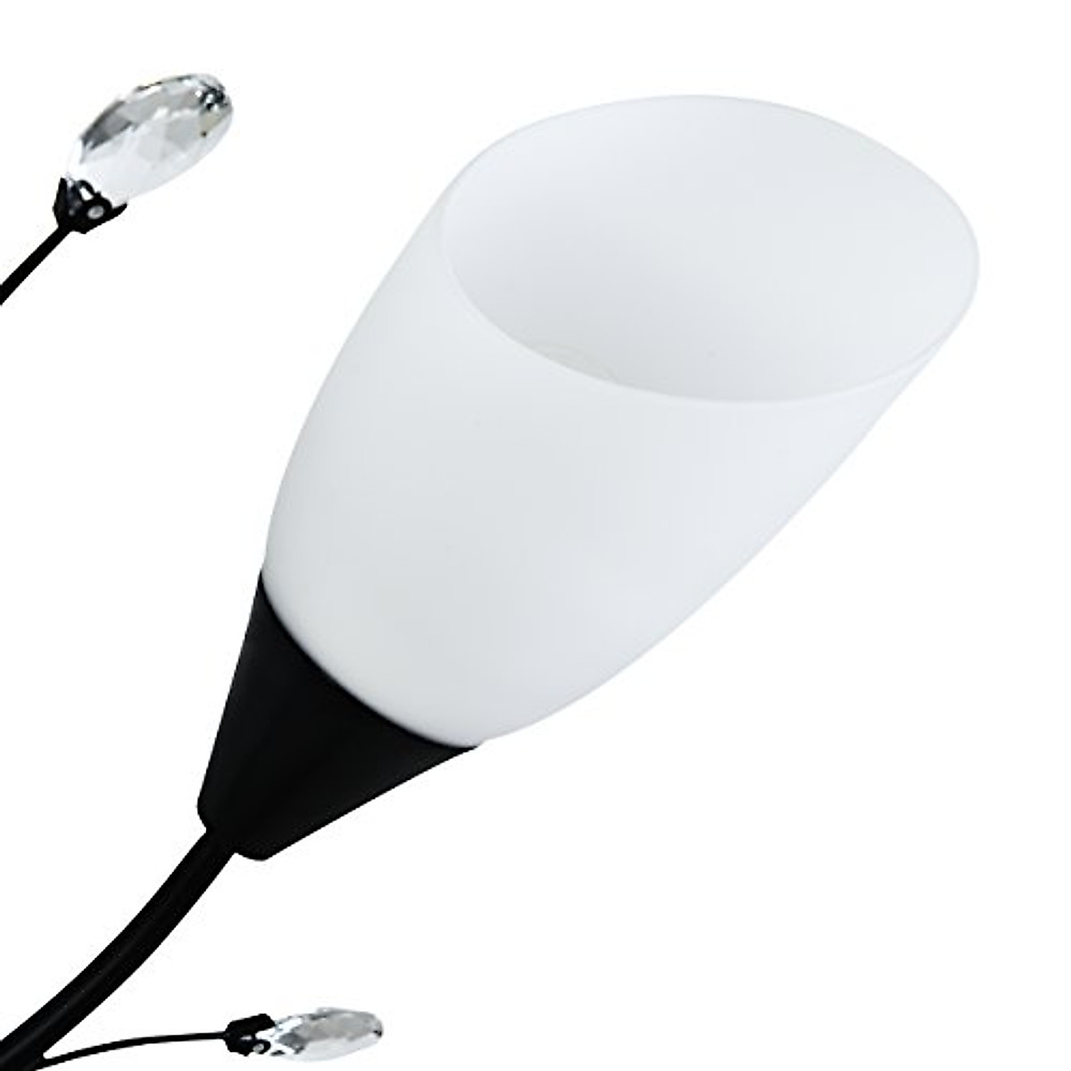 Semi Flush Mount Ceiling Light Fixture - FINXIN FXCL22 Modern Black Painting Pendant Light for Bedroom,Hallway,Kitchen and Dining Room (Black)