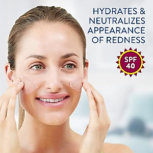 CETAPHIL Redness Relieving Daily Facial Moisturizer SPF 40, 1.7 fl oz, Broad spectrum Sunscreen, Neutral Tint, For Redness-Prone Skin