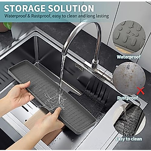 30" Stove Top Spice Rack,Silicone Top Heat Material Magnetic Stove Top Shelf Zero Installation Flexible Spice Organizer Containers Kitchen Shelf Gadgets with 2 Functional Prtitions for Kitchen Storage