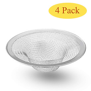 JISTL Sink Strainers Drain Filter 4Pack,4.4" Perfect for Kitchen Sink/Bathroom Bathtub Wash Basin Floor Drain