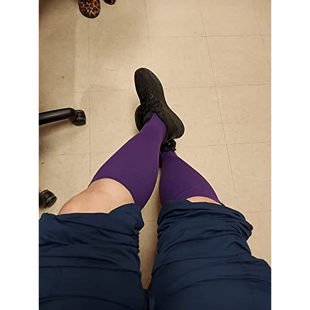 Wide Calf Compression Socks for Women & Men Extra Large Size Support Socks for Nurses Running Pregnant Travel, 15-20 mmHg