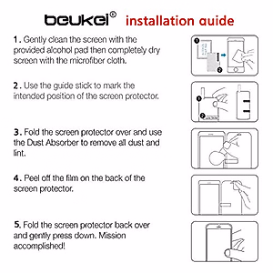 beukei (3 Pack) Screen Protector Tempered Glass Compatible for Cricket Ovation 2 and AT&T Maestro Max (2021), (6.82 inch), Touch Sensitive,Case Friendly, 9H Hardness