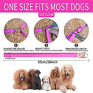 4 Pack Flea Collar for Dogs, Dog Flea and Tick Collar 8 Months Flea and Tick Prevent for Dog, Waterproof Adjustable Dog Flea Collar, Tick and Flea Collar for Large Small Dogs Puppy Flea Collar, Pink