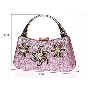 Ankoee Clutch Purse Bag Mini Handbag Messenger Bags Evening Bag Clutches Purse Party Bridal Prom(Pink)