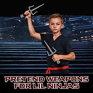 Liberty Imports 2 PCS Plastic Toy Ninja Sai Weapons for Kids Pretend Play Costume Accessories - Children Imaginative Play and Cosplay