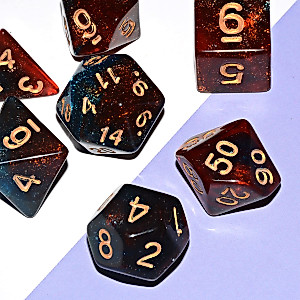 Galaxy Dice Set| Blue Red DND Dice Set for Board Game