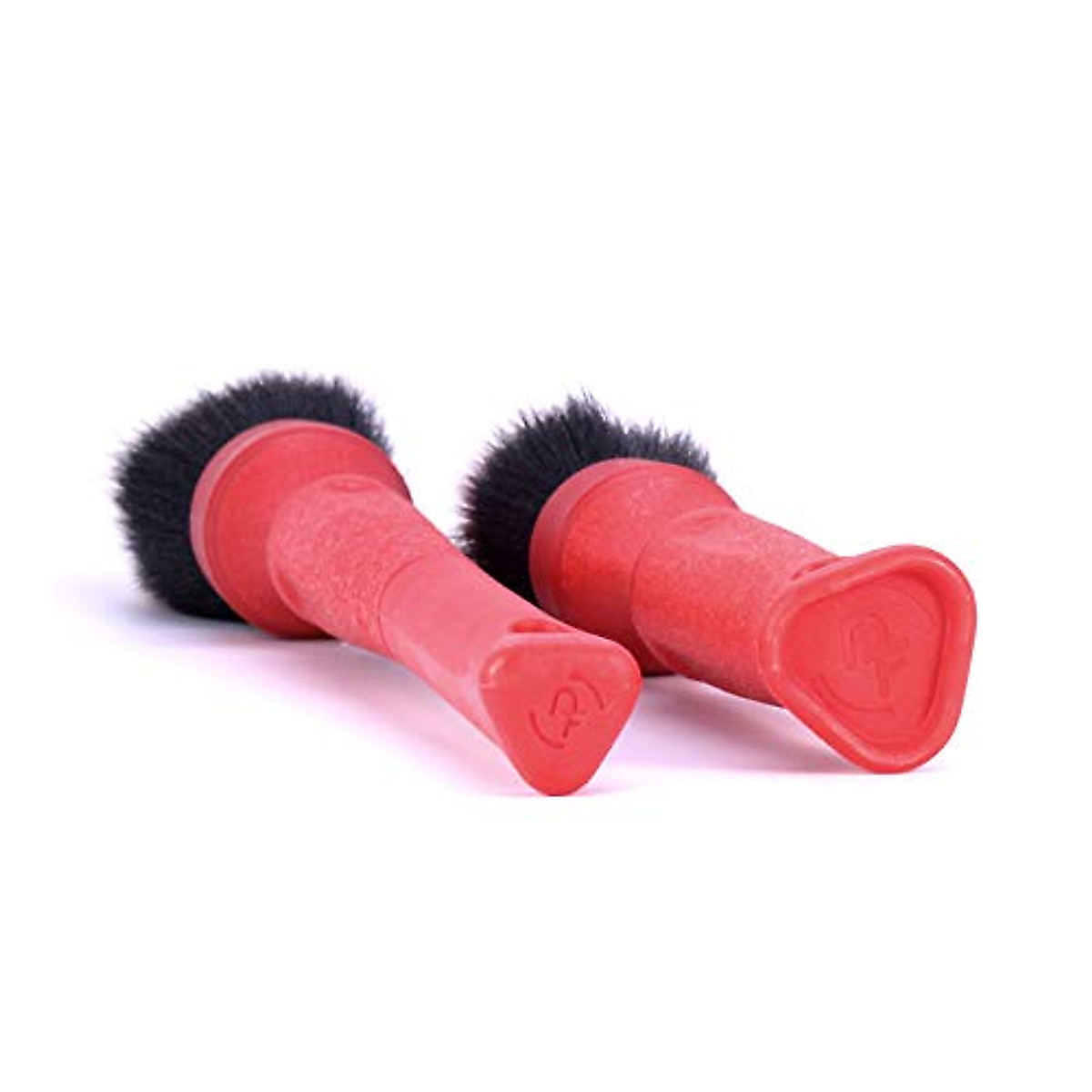 Detail Factory - TriGrip Ultra-Soft Detailing Brush Set - Comfortable Grip and Scratch-Free Cleaning for Exterior, Interior Panels, Emblems, Badges, Gauge Cluster, Infotainment Screen, Red