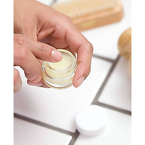 Clear Glass 0.25 oz Thick Wall Balm Jars with White Foam Lined Smooth Lids (12 pack)