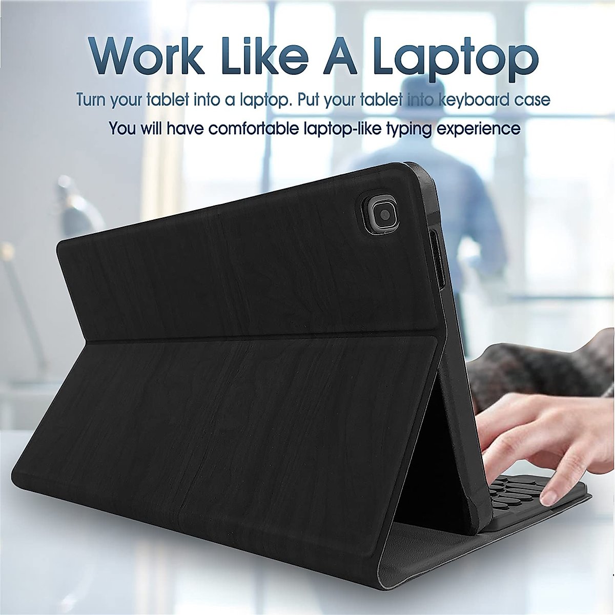 REAL-EAGLE Galaxy Tab A7 Lite 8.7 2021 Backlit Keyboard Case (SM-T220/T225), 7 Color Backlights Detachable Wireless Keyboard Protective Case Cover for Samsung Galaxy Tab A7 Lite 8.7 Inch, Black