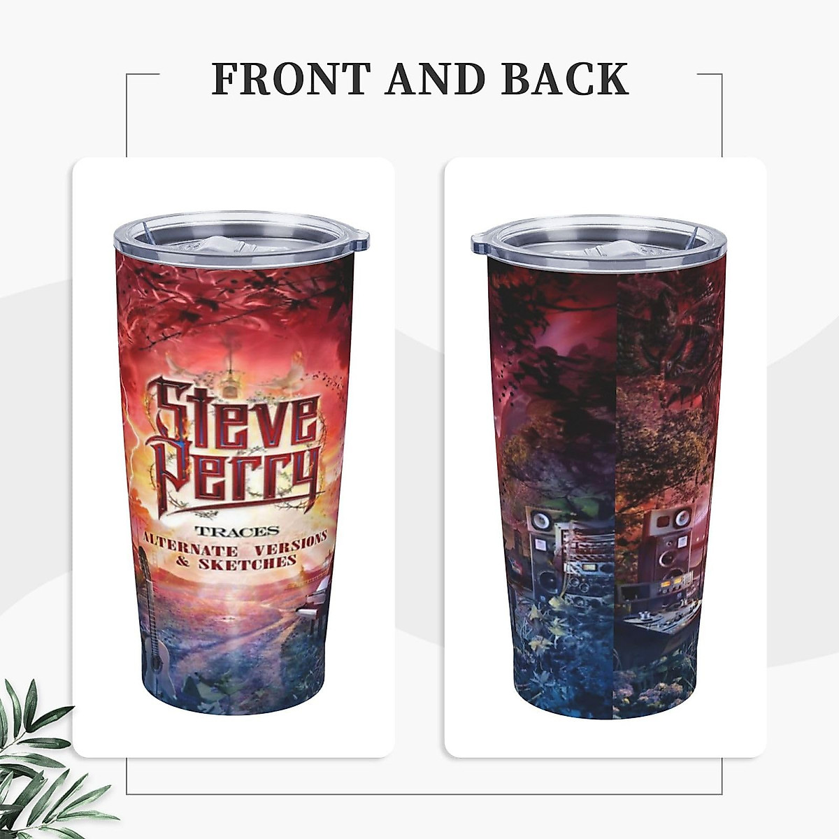 LAZHANG Steve Music Perry Stainless Steel Insulated Car Sippy Cup With Lid Travel Mug for Cold Hot 20 oz