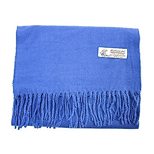 Datoni Solid Colors Long Scarf Wrap For Women Men Cashmere Feel Luxurious Scarfs Warm Cozy Shawl Extra Soft (Blue)