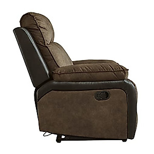 Signature Design by Ashley Woodsway Traditional Pull Tab Reclining Loveseat, Brown
