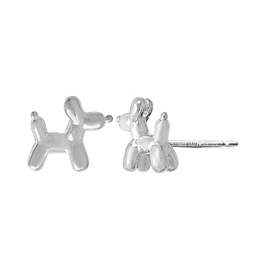 Boma Jewelry Sterling Silver Balloon Animal Dog Stud Earrings