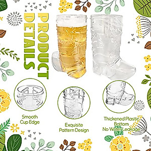 Xeehwb 30 Pcs Mini Cowboy Boot Shot Glasses,1oz Plastic Western Cowboy Beer Mugs,Reusable Cowboy Cowgirl Party Decorations Supplies for Birthday,Theme Party