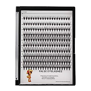 Dedila LargeTray-20RootsThickness 0.07mm Mixed 8-10-12-14mm/9-11-13-15mm /12-14-16mm Black Soft and Light Individual False Eyelashes Dramatic Look Makeup Volume Eye Lashes Cluster (mixed 9-11-13-15mm)