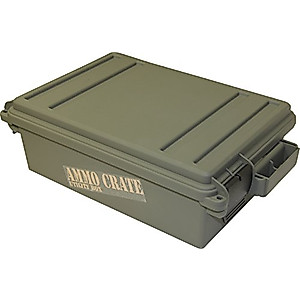MTM ACR5-72 ACR5 Ammo Crate Utility Box, Brown, Medium&MTM ACR4-18 Ammo Crate Utility Box,Green,Medium