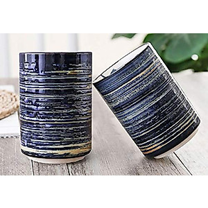 KCHAIN Pack of 4 Ceramic Teacup Set 10oz 300mL Japanese Tea Cups Mugs Set