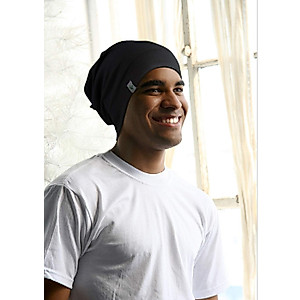 Winitas Satin Lined Sleep Cap for Men with Curly Hair Dreadlocks
