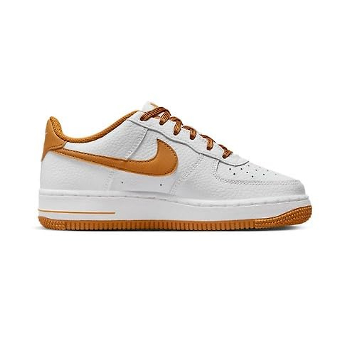 Nike Air Force 1 GS White/Desert Ochre Size 5 5 Big Kid